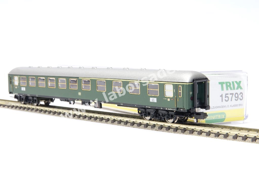 Trix - 15793 Carrozza tipo X mista di 1a/2a cl. DB, livrea verde, ep ...