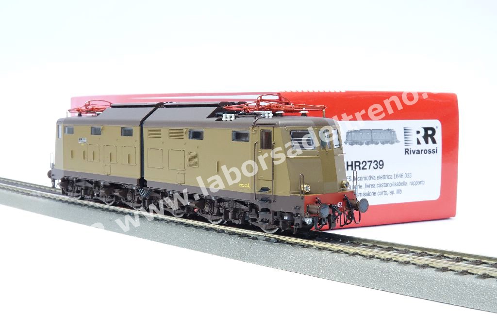 Rivarossi - HR2739 Locomotiva elettrica FS E 646 033 di 1° serie, livrea castano/isabella ...