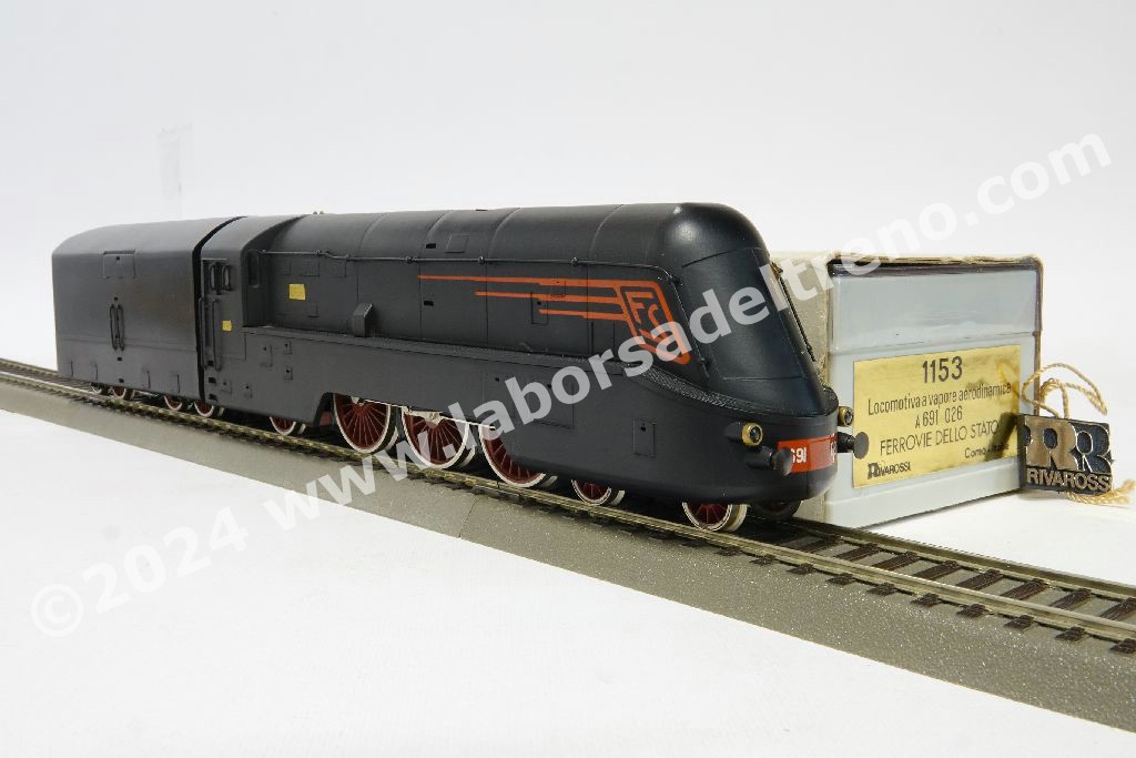 Rivarossi - 1153 locomotiva a vapore FS Gr 691 026 caranata, serie numerata