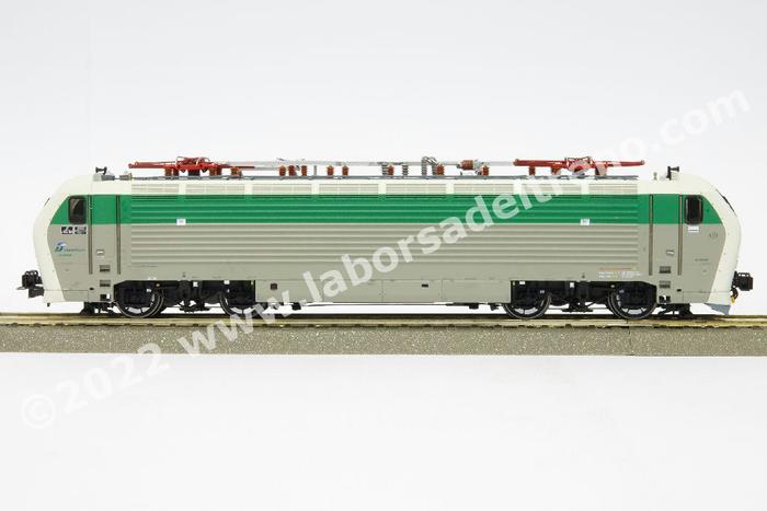 Acme - 60381 Loco el. E 402 B 166 di FS Trenitalia, livrea di origine grigio/verde, fascia rossa ...
