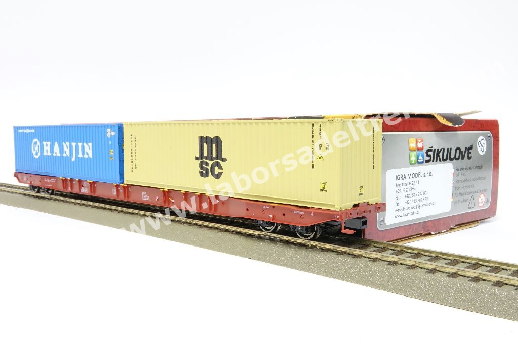 Igra model - 96010012 Carro intermodale CZ Metrans tipo Sggnss da 80 ...