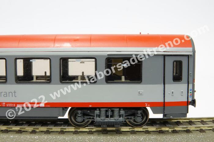 Acme - 52565ILL Carrozza ristorante OBB tipo EC89, livrea 'upgrade' bigrigio tetto rosso, epoca ...