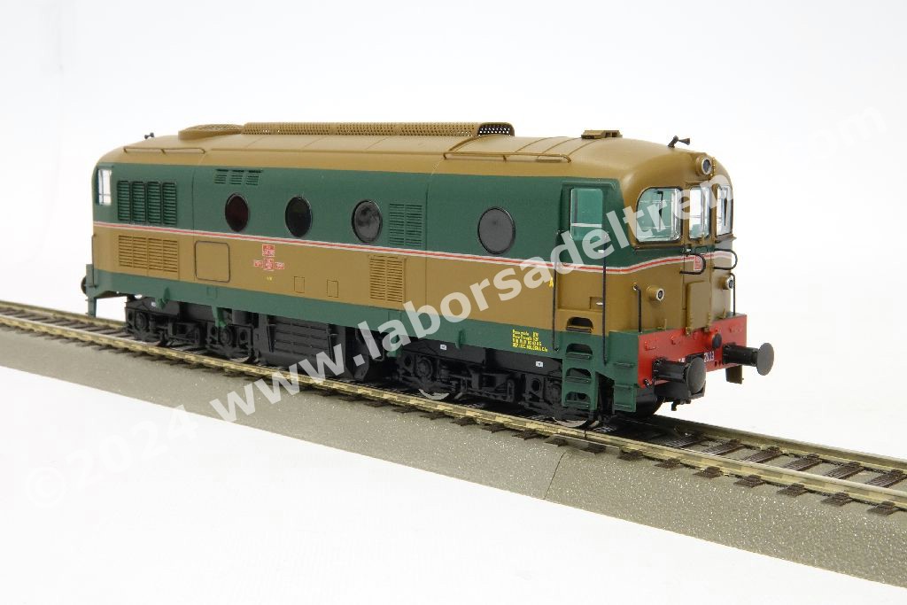 Os.kar - 1010 Loco diesel D 341 delle FS, costr. Breda, livrea verde/isabella, terzo faro, ep ...