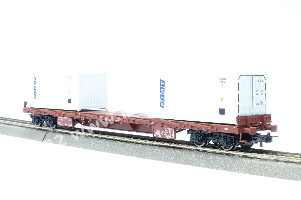 Rivarossi - HR6523 Carro pianale a carrelli con stanti FS tipo Rgs, con ...