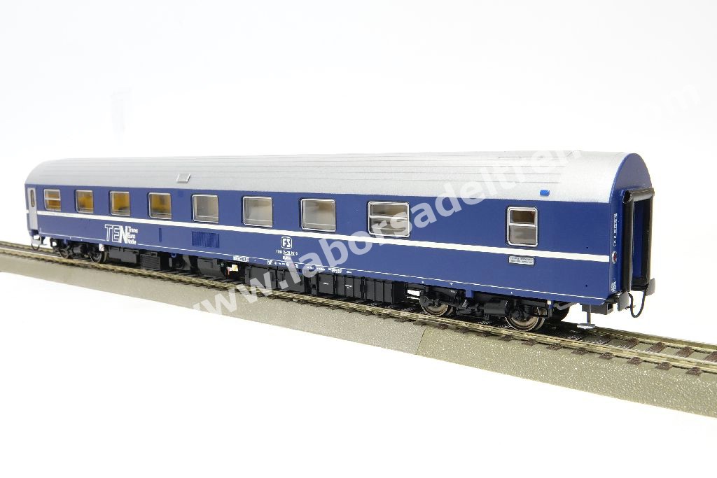 Acme - 50924 Carrozza letti FS tipo T2S, livrea blu tetto alluminio ...