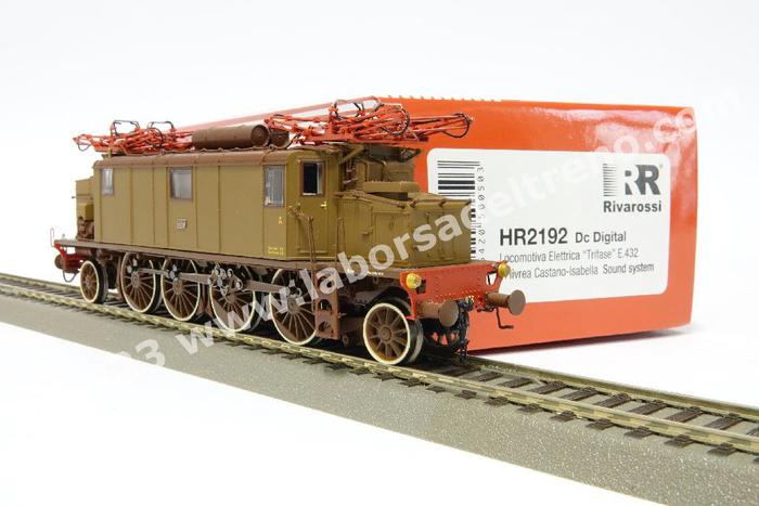 Rivarossi - HR2192 Locomotiva elettrica trifase E 432 033 FS, livrea castano/isabella, ep. III ...
