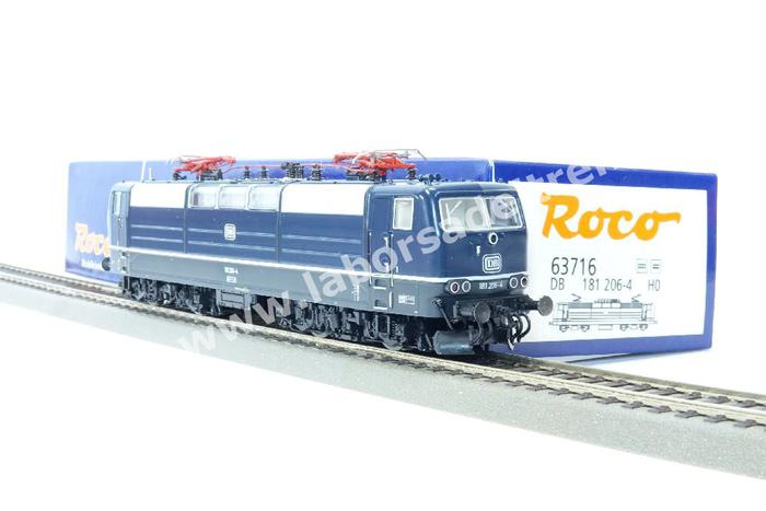 Roco - 63716 Locomotiva elettrica DB E 181 206-4 , livrea blu telaio ...