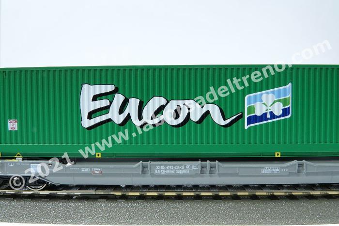 Roco - 77398 Carro intermodale bi-modulo SBB HUPAC tipo T3000e, telaio ...