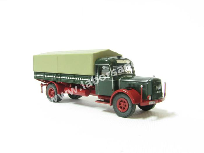 Brekina - 86107 Autocarro Faun L8 L verde con copertura beige