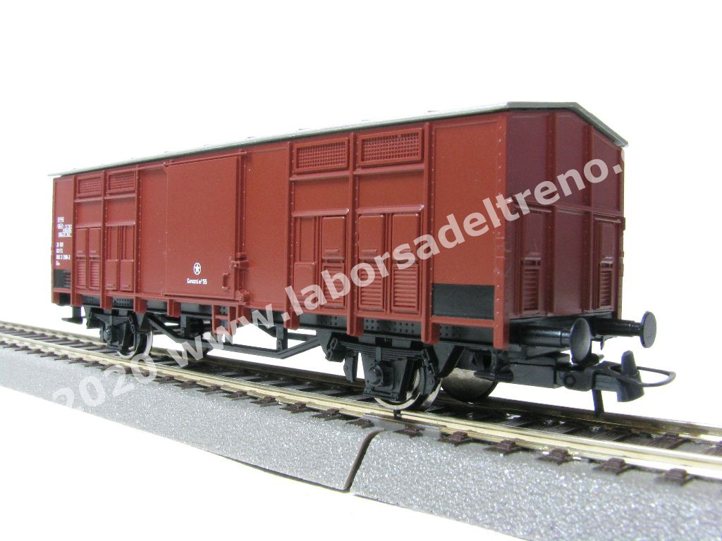 Roco - 56066 Carro merci FS a due assi, tipo Ghs, livrea rosso vagone ...