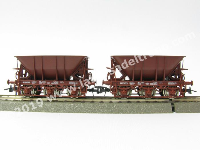 Roco - 67076 Set 4 carri a 3 assi SJ per trasporto minerale di ferro ...
