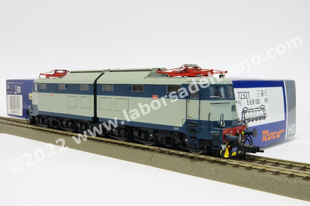Roco - 72321 Locomotiva elettrica FS 636 080, livrea blu/grigia, epoca ...