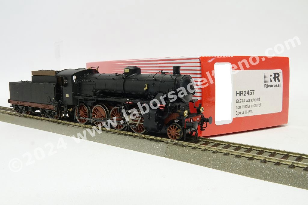 Rivarossi - HR2457 Locomotiva a vapore FS, Gr 744, distribuzione ...