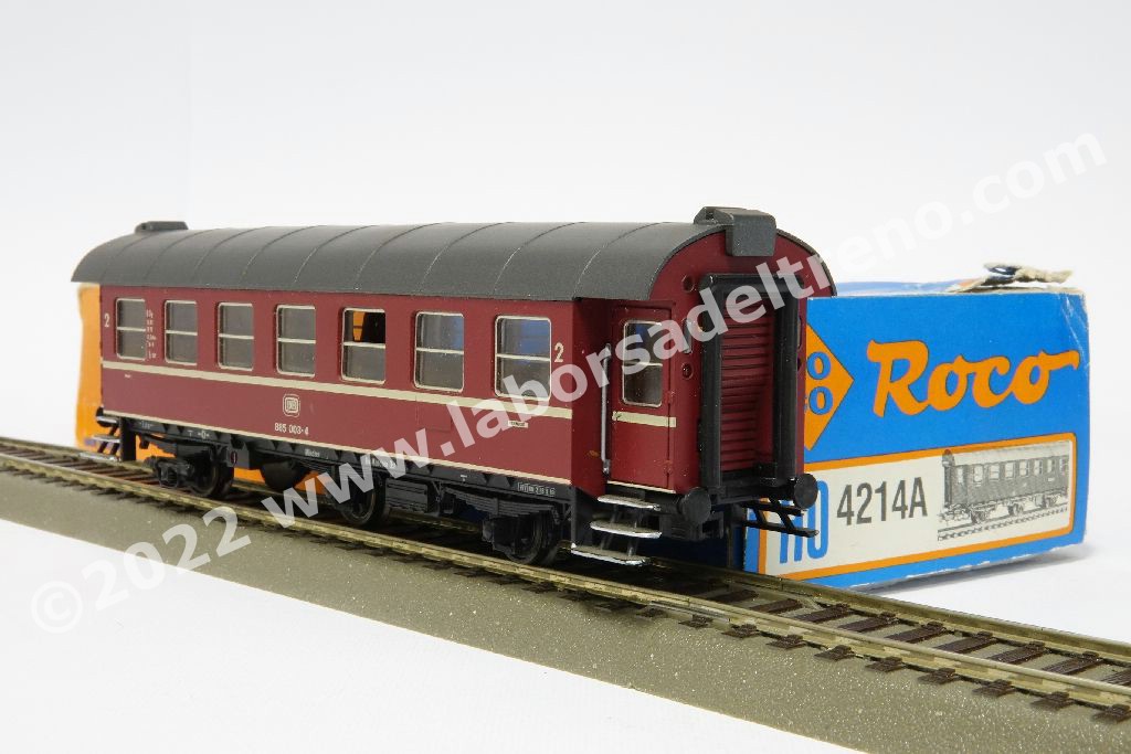 Roco - 4214A Carrozza a 3 assi delle DB, livrea bordeaux, ep. III