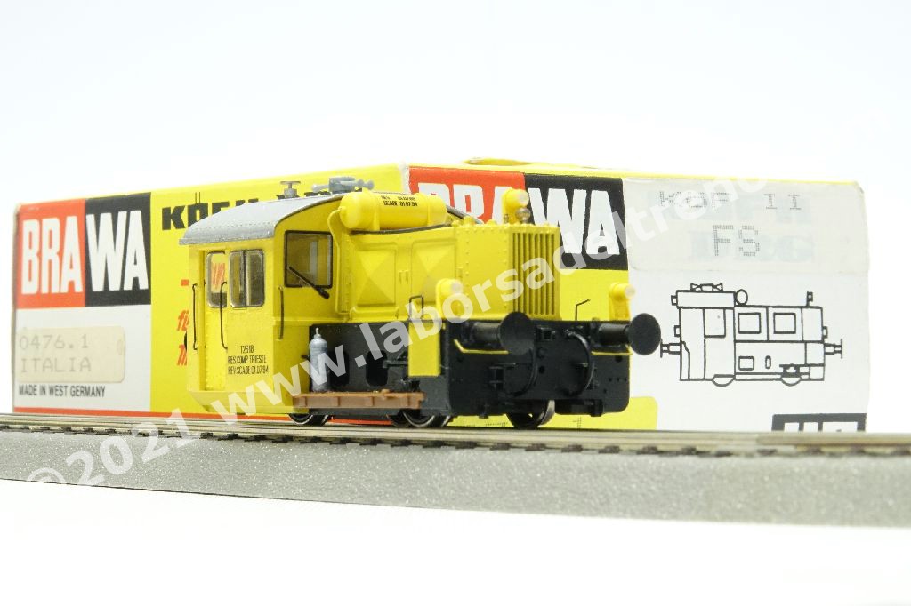 Brawa - 0476.1 Loco diesel da manovra tipo Kof delle FS, livrea gialla ...