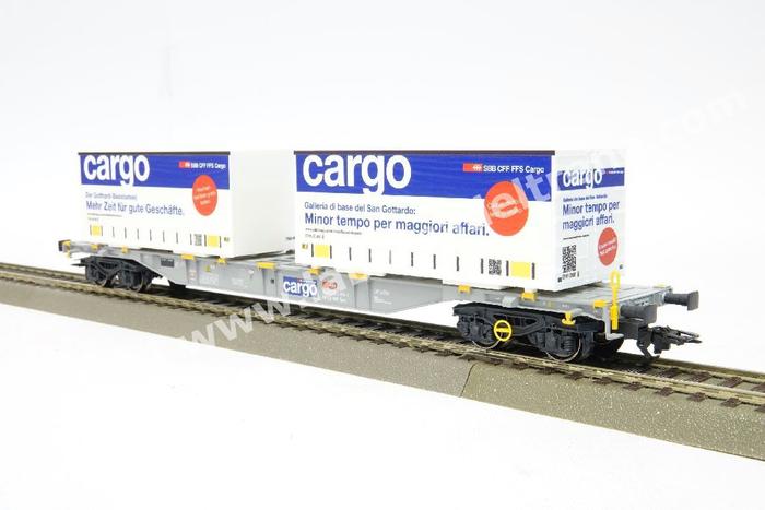 Marklin - 47463 Set tre carri pianali per trasporto intermodale SBB ...