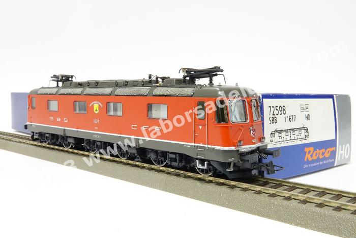 Roco - 72599 Loco el. Re 6/6 delle SBB, livrea rossa, stemma Neuhausen ...
