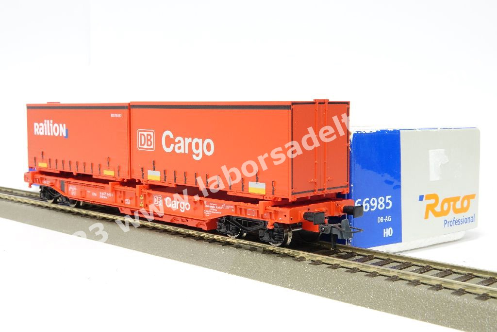 Roco - 66985 Carro canguro tipo T1 delle DB AG con 2 casse mobili ...