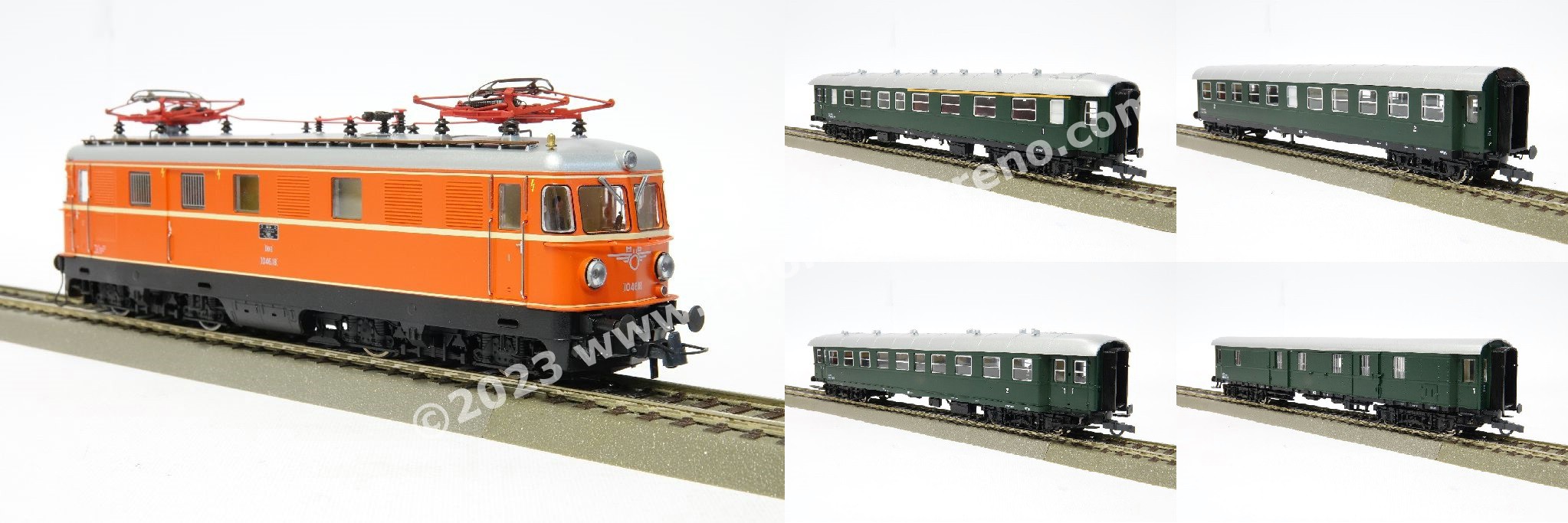 Roco - 73298+74444+74445+74446+74447 Convoglio per treni rapidi OBB a ...