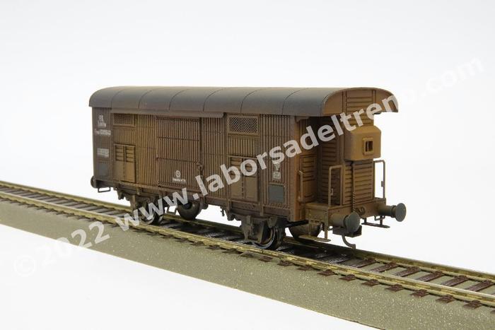 Sagi - M107 carro chiuso a due assi FS Italia, tipo Fma, cassa in legno ...