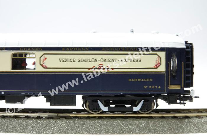 Rivarossi - HR4319 Carrozza bar della CIWL 'Venice Simplon Orient Express', livrea blu/crema con ...