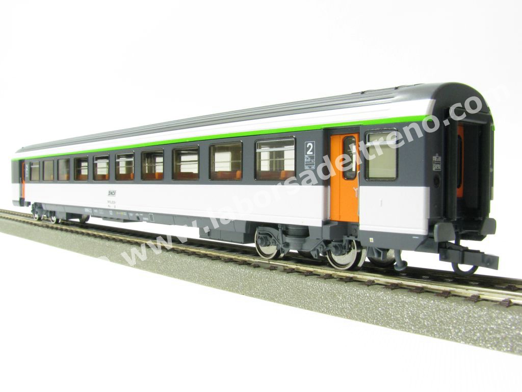 Roco - 74532 Carrozza passeggeri a salone SNCF tipo Corail B11tu di 2° classe, livrea Corail ...