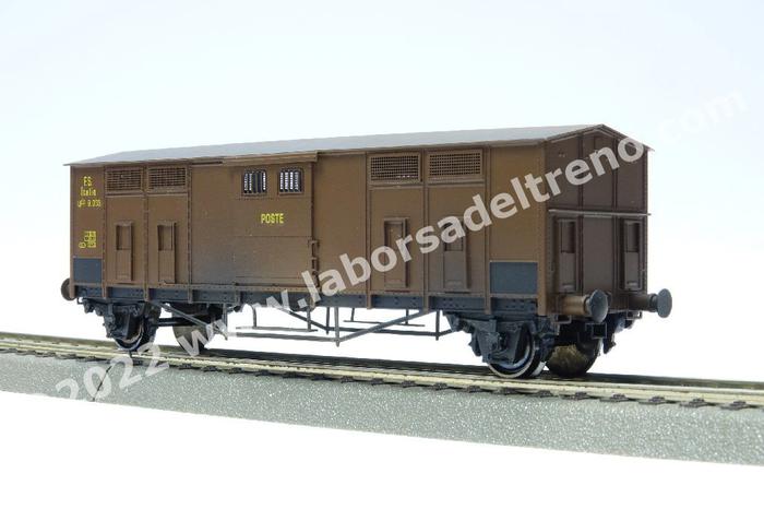 Sagi - P008/C Carro FS, tipo UFF 'POSTE', livrea castano, epoca III