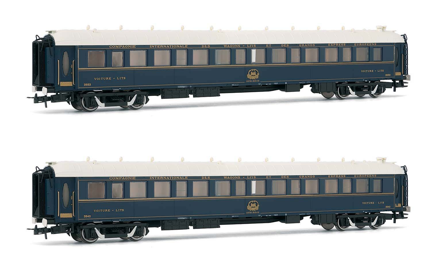 Rivarossi - HR4321 Coppia carrozze letti CIWL 'Venice Simplon Orient Express', livrea blu con ...