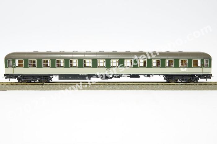 Roco - 44920 Carrozza tipo X di 2a cl. DB, livrea POP verde/grigio, ep ...