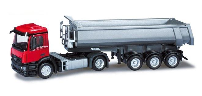 Herpa - 301442 bilico con motrice MB Antos S e rimorchio ribaltabile ...