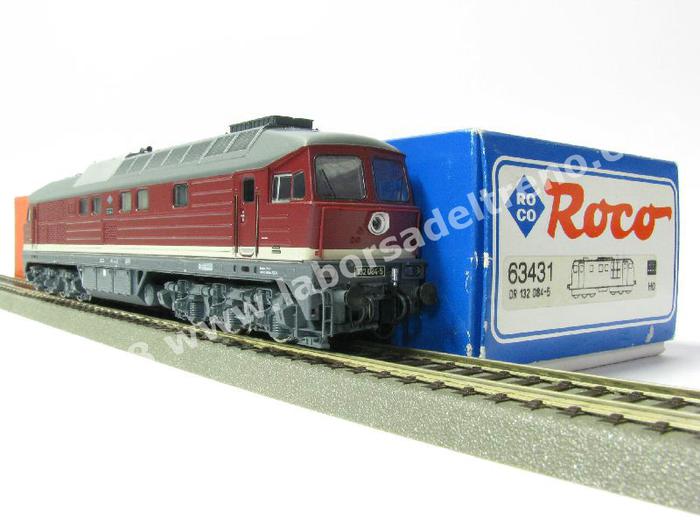 Roco - 63431 Locomotiva diesel DDR, Br 132 084 - 5, livrea di origine ...
