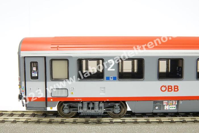 Acme - 55187 Set Nightjet OBB Munchen Milano/Roma con 3 sitzwagen Bpm in livrea blu Nightjet e ...
