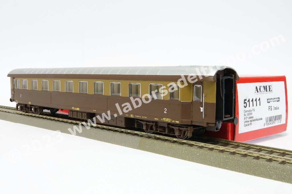 Acme - 51111 Carrozza a scomparti FS Italia di 2° cl. Tipo Bz 33000 ...