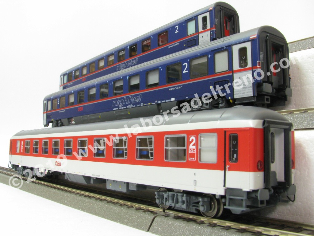 Ls models - 97026 Set 2 NightJet EN 295 München-Roma/Milano delle OBB con 1 Bmz e 1 Bcmz tipo ...