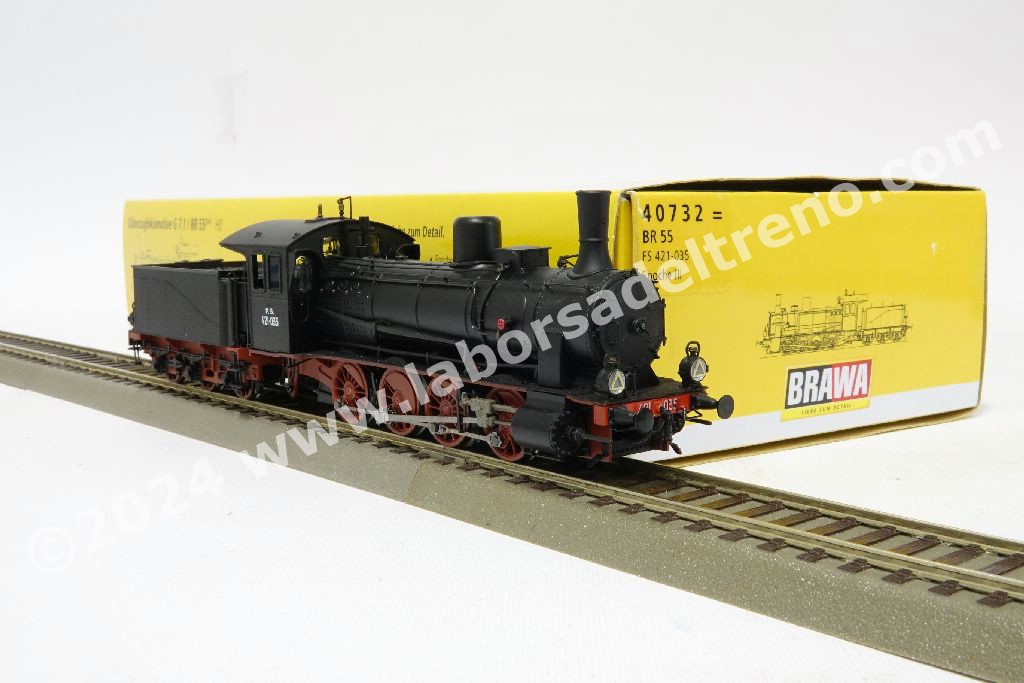 Brawa - 40732 locomotiva a vapore FS preda bellica, Gr 421 035, ex G7.1 ...
