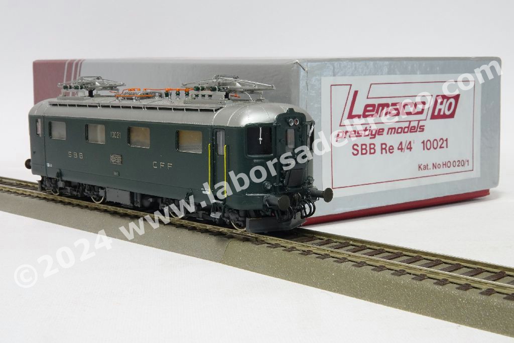 Lemaco - H0-020/1 Locomotiva elettrica SBB Re 4/4 10021 di 1° Serie con frontali aperti, livrea ...