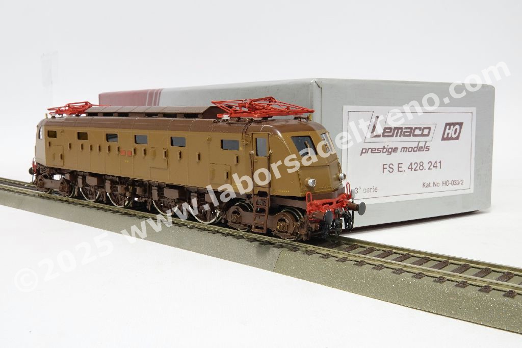 Lemaco - H0-033/2 Locomotiva elettrica FS E 428 241,di 3° Serie 'Areodinamico', carrelli AP 1110 ...