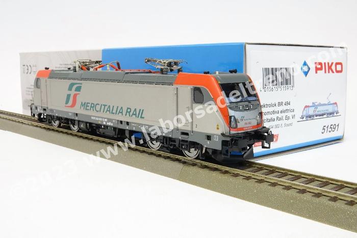 Piko - 51591PANTO Locomotiva elettrica FS Mercitalia Rail E 494 'TRAXX ...