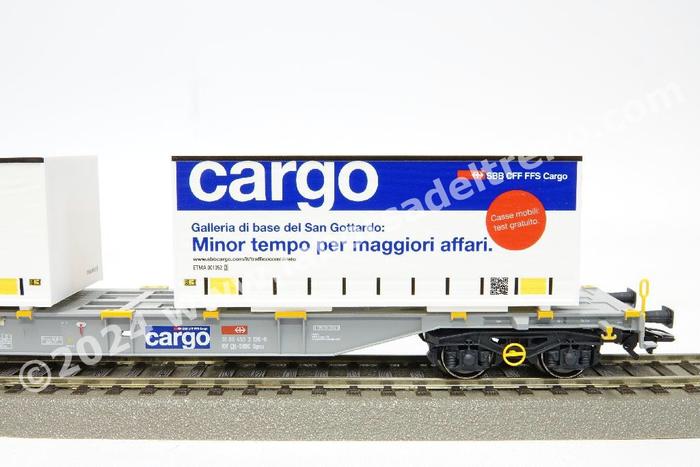 Marklin - 47463 Set tre carri pianali per trasporto intermodale SBB ...