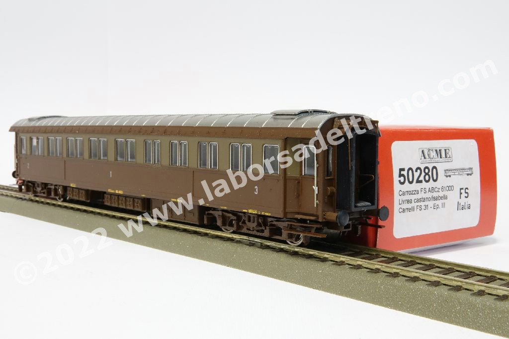 Acme - 50280 Carrozza a carrelli FS Italia tipo ABCz 61000 mista di 1 ...