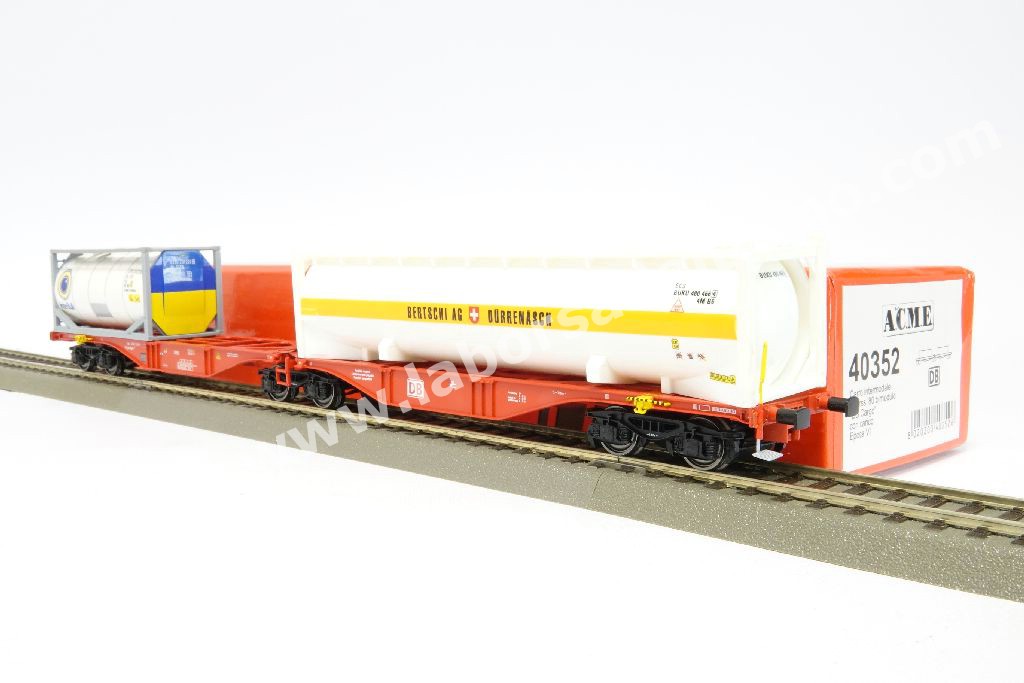 Acme - 40352 Carro intermodale bimodulo tipo Sggrss da 80 piedi delle ...