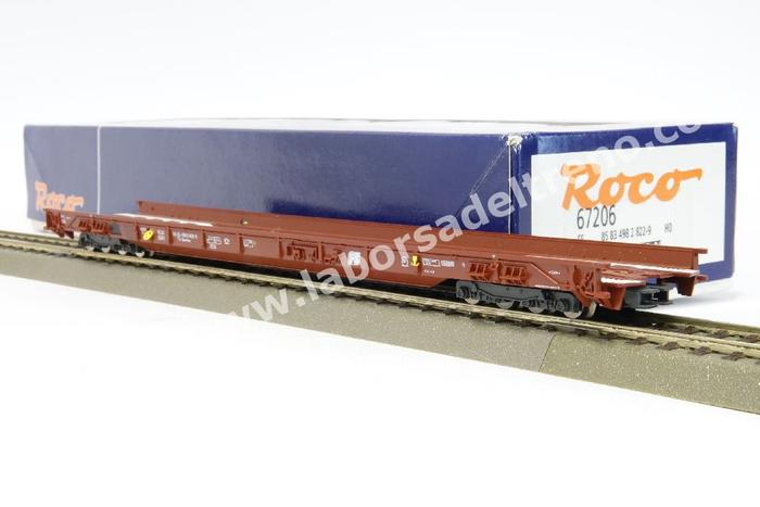 Roco - 67206 carro con pianale ribassato FS RoLa, livrea bruno, epoca IV/V