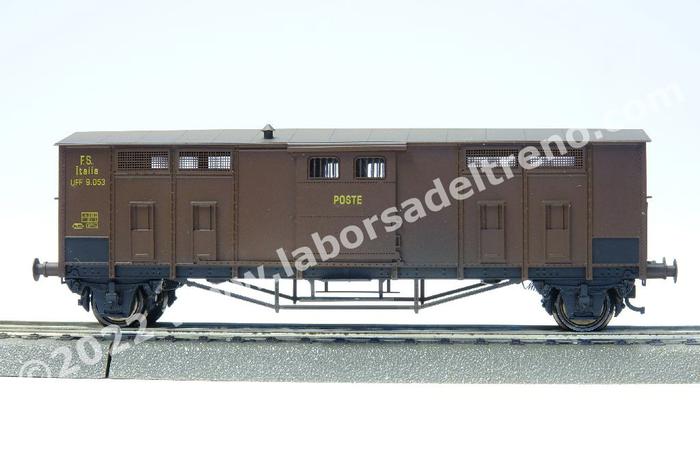 Sagi - P008/C Carro FS, tipo UFF 'POSTE', livrea castano, epoca III