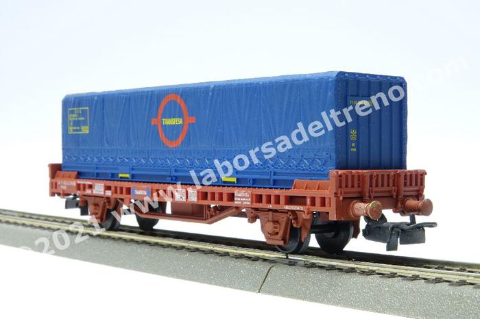 Electrotren - 1441 Carro pianale a due assi RENFE caricato con ...