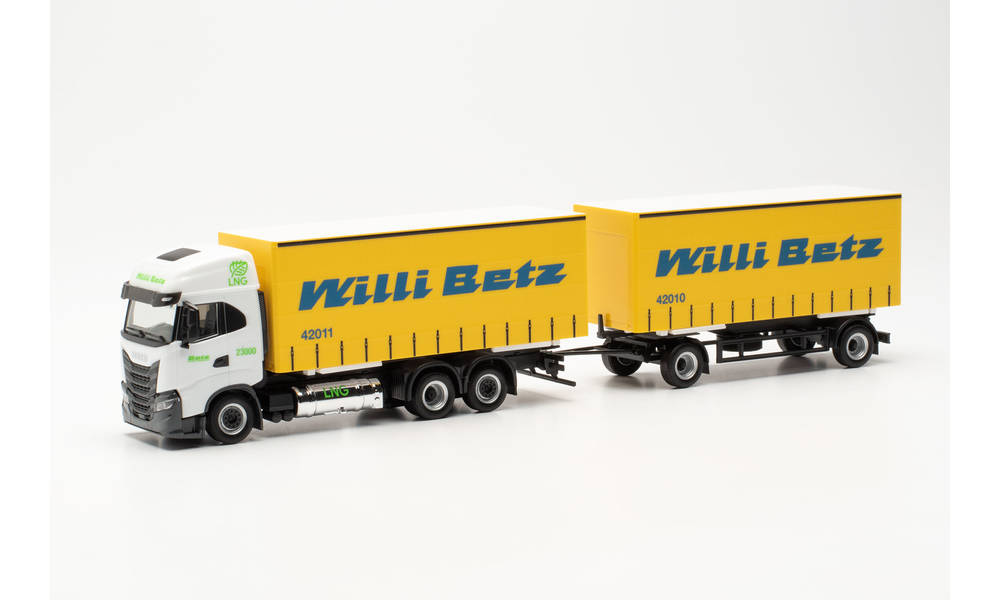 Herpa - 315913 Camion Iveco S-Way LNG con rimorchio con carico ...