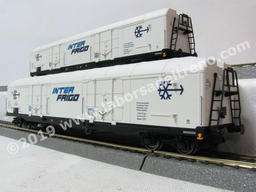 Acme - 45075 Coppia carri Interfrigo a carrelli delle FS, logo nuovo, ep. V