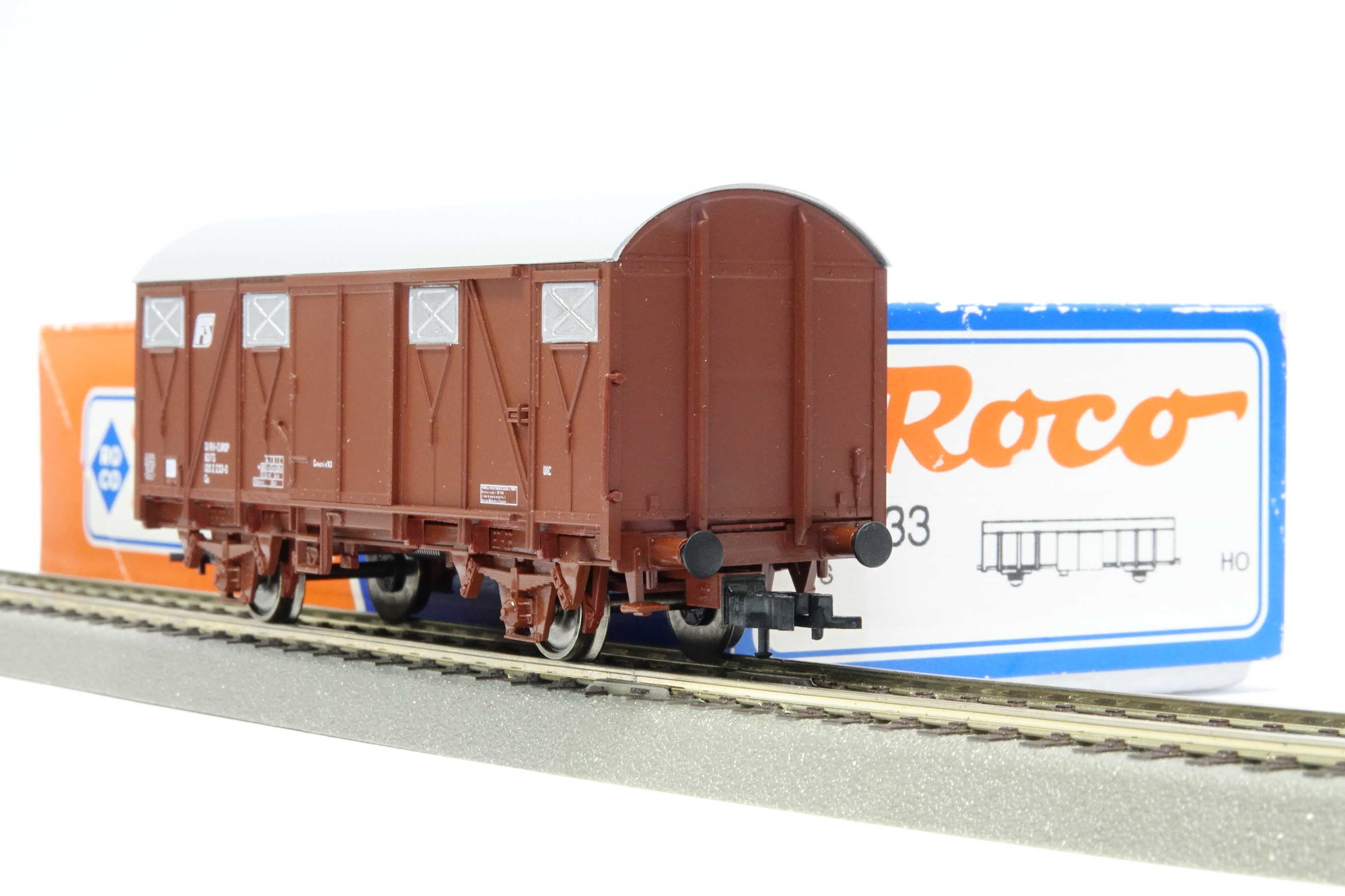 Roco - 46833 Carro merci tipo Gs Unificato Europeo delle FS, ep. IV/V