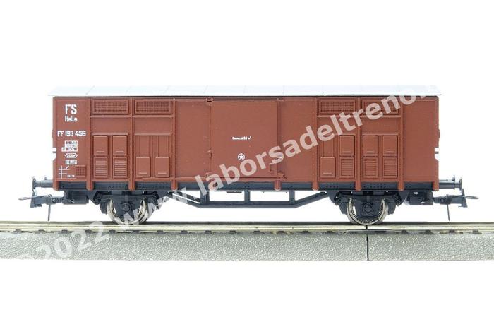 Roco - 56065 Carro merci FS a due assi, tipo F, livrea rosso vagone ...