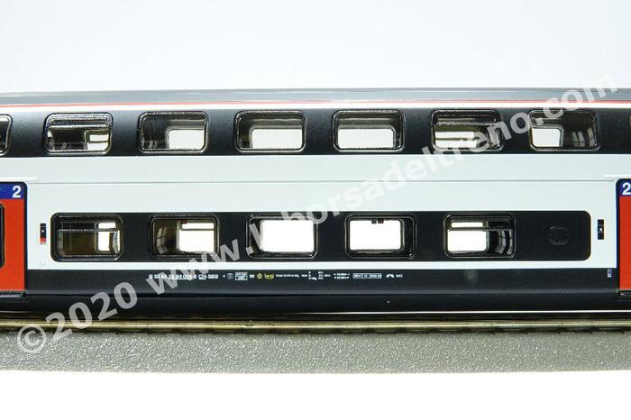 Roco - 74496 Carrozza a due piani SBB tipo IC2020 di 2° cl., livrea ...