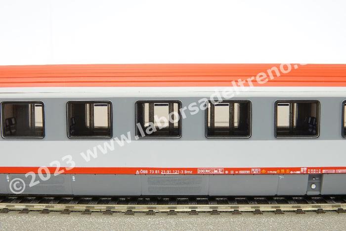 Acme - 55187 Set Nightjet OBB Munchen Milano/Roma con 3 sitzwagen Bpm in livrea blu Nightjet e ...